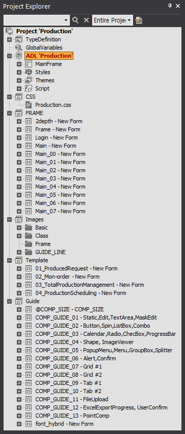 Production UI Design Kit (for iPad) 생산분야 디자인샘플