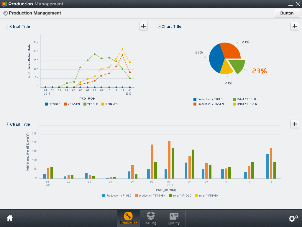 Production UI Design Kit (for iPad) 생산분야 디자인샘플