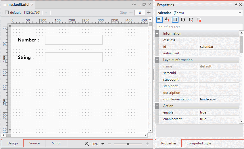 텍스트 형태의 컴포넌트 - MaskEdit