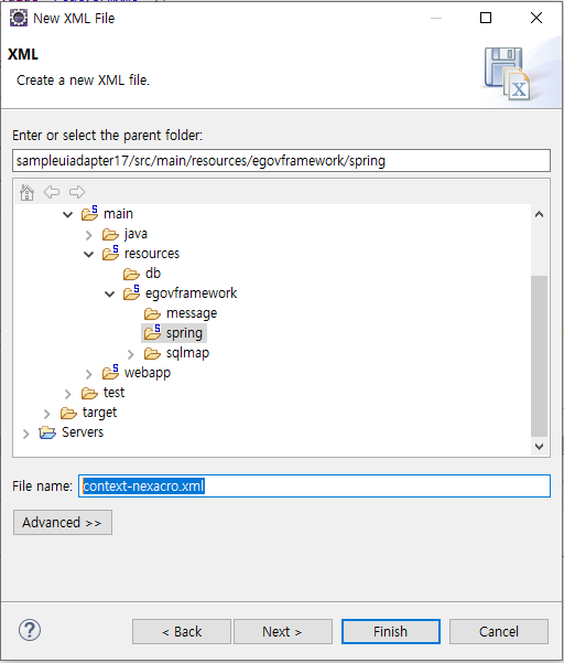 따라하기 전자정부표준프레임워크 V380 웹프로젝트 생성 및 Uiadapter17 셋팅하기2