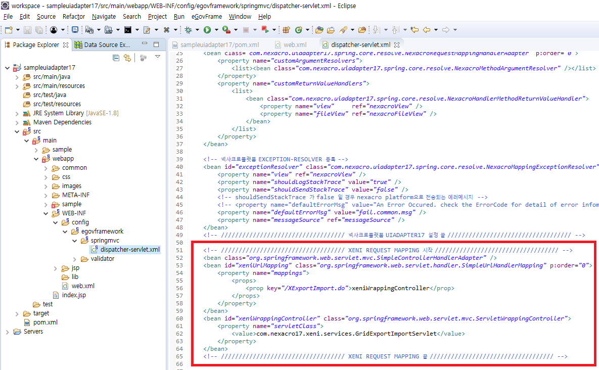 따라하기 전자정부표준프레임워크 V380 And Uiadapter17 Excel Export 해보기xeni