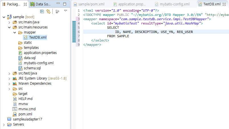 따라하기 Springboot V232 And Uiadapter17 1 프로젝트 생성 및 Mybatis 셋팅