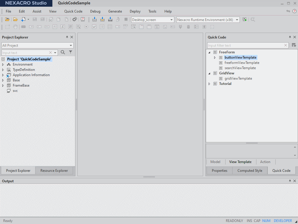 [QuickCode]활용 - Button ViewTemplate Asset