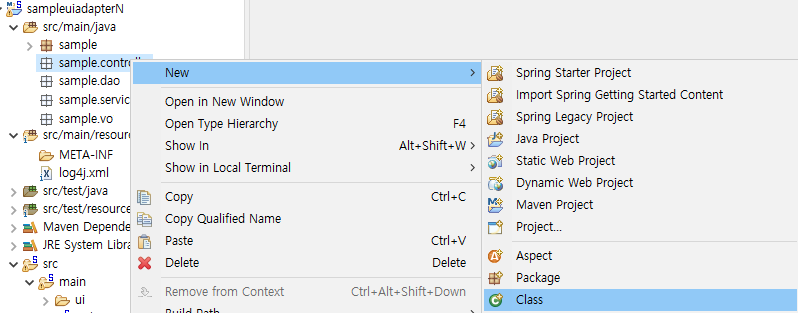 따라 하기 Spring Tool Suite V3914 And Uiadapter Mvc 패턴을 통해 Db 데이터 가져오기